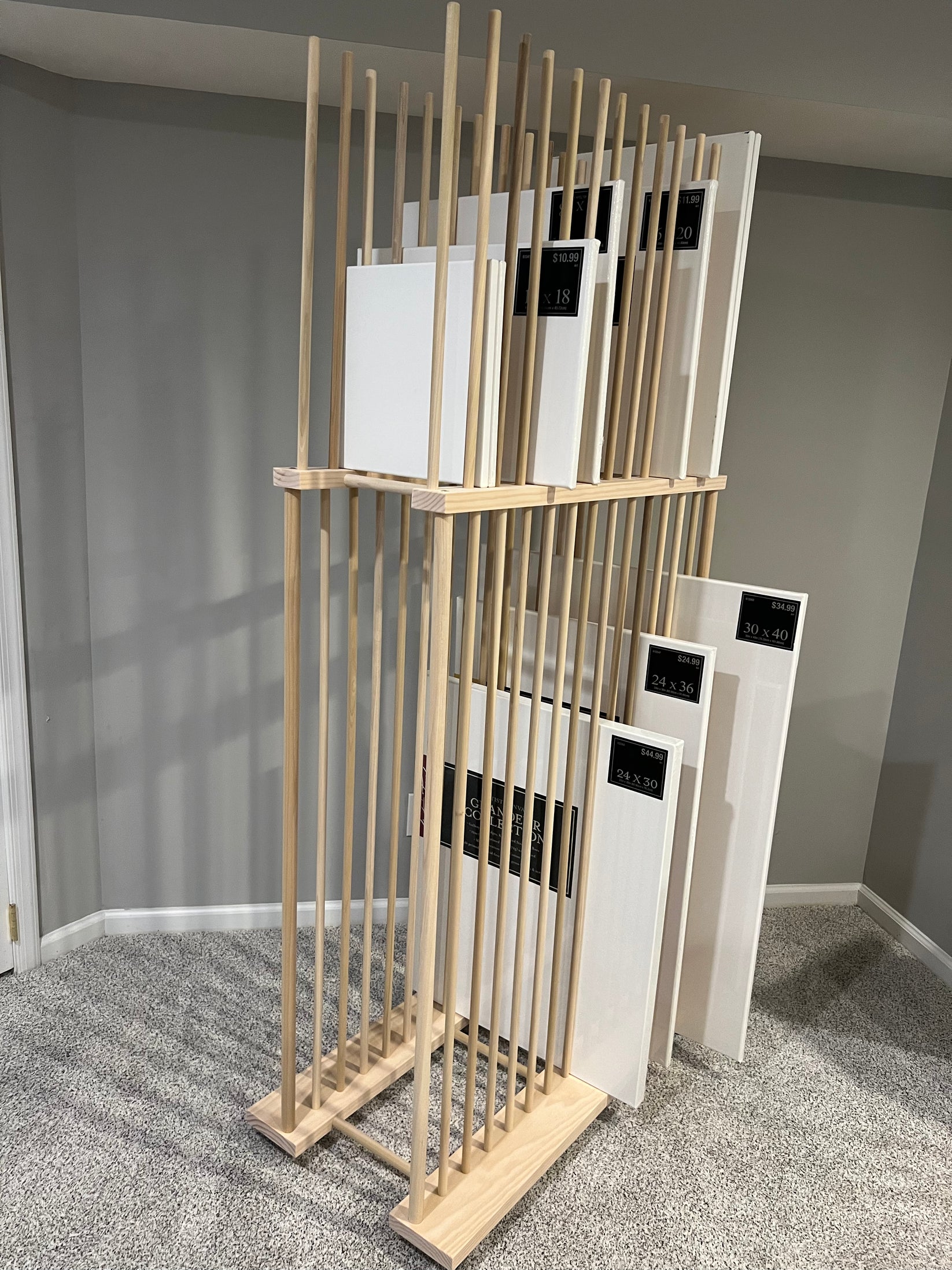 Two Tier Heavier Duty Art Storage Cart With Swivel Caster Wheels ...