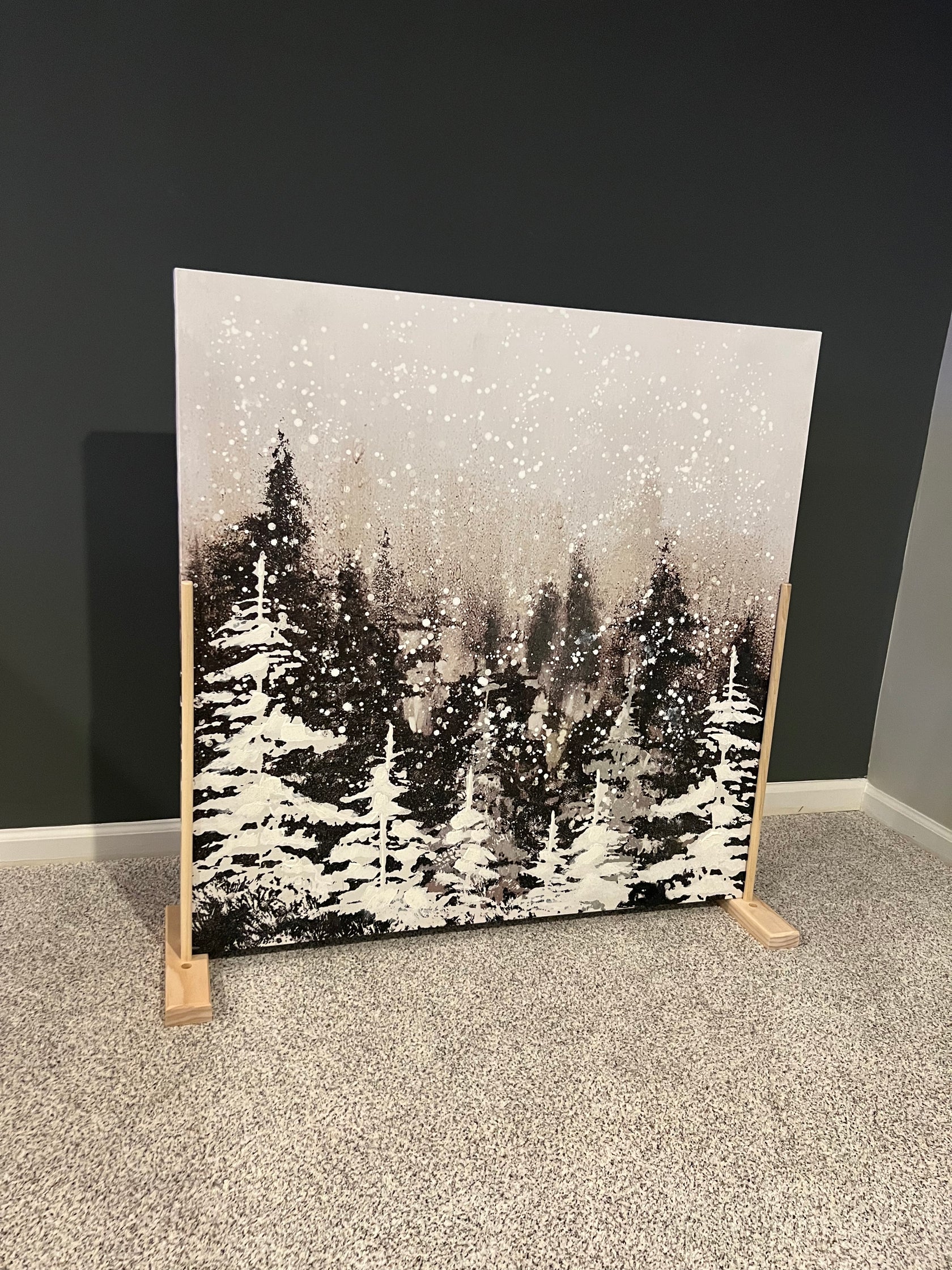 Art Canvas Floor Display Stand - Handmade Wooden Stand For Art Work ...