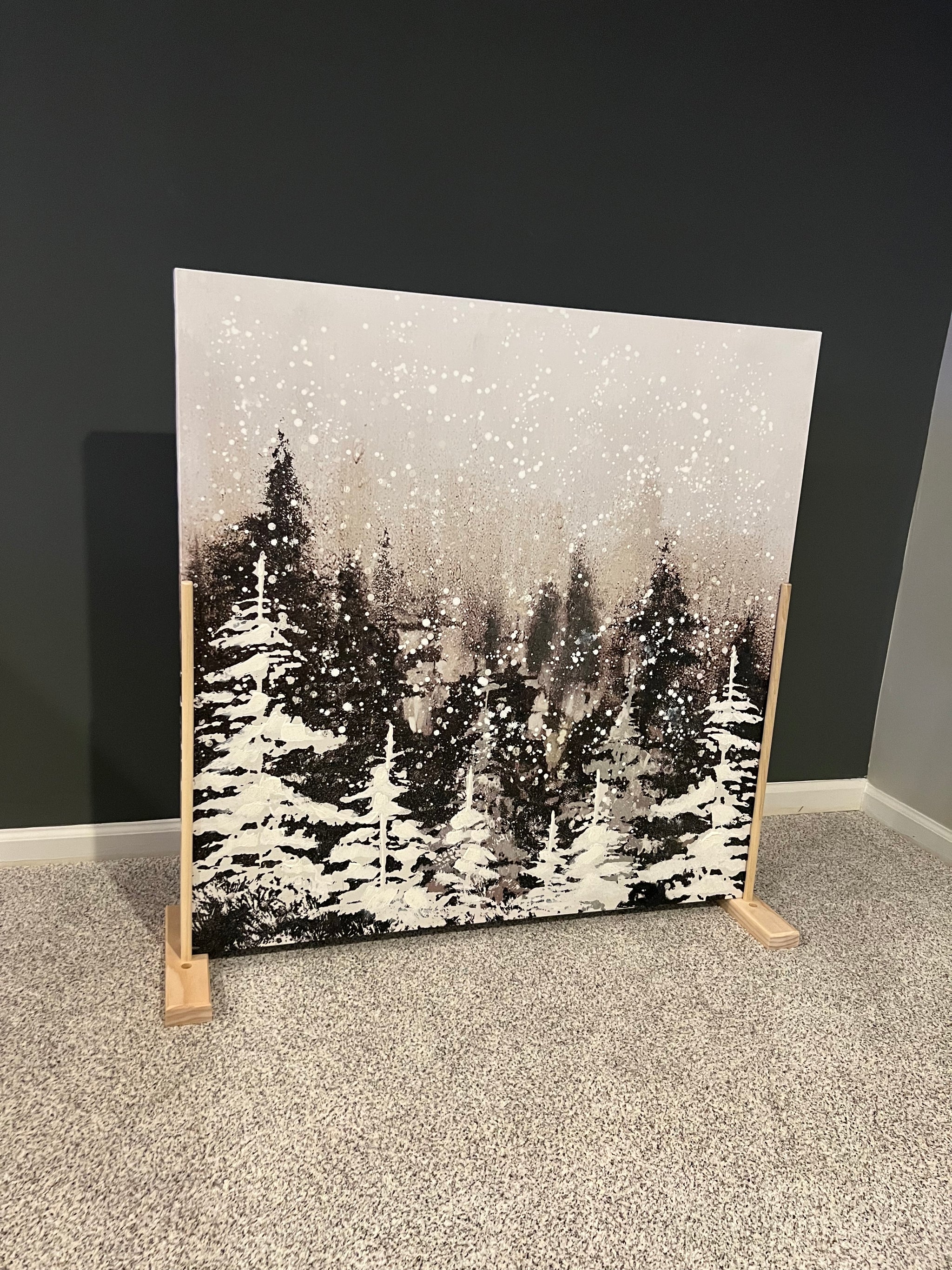 Art Canvas Floor Display Stand - Handmade Wooden Stand For Art Work ...