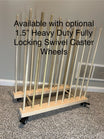 Art Storage Rack with 24” Tall Dowels - Optional Locking Caster Wheels ...