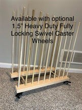 Art Storage Rack with 24” Tall Dowels - Optional Locking Caster Wheels ...