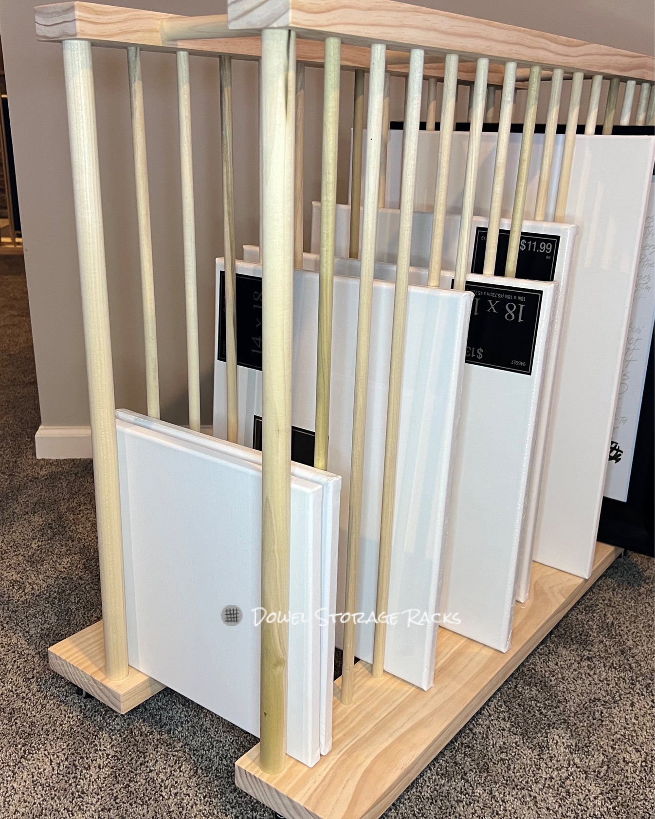 Enclosed Art Storage Rack / Art Storage Cart – Dowel Storage Racks