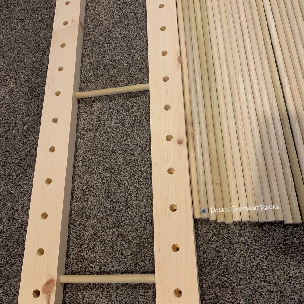 Art Storage Rack - 36" Long x 11" Wide with 24" Tall Dowels - For Fram ...