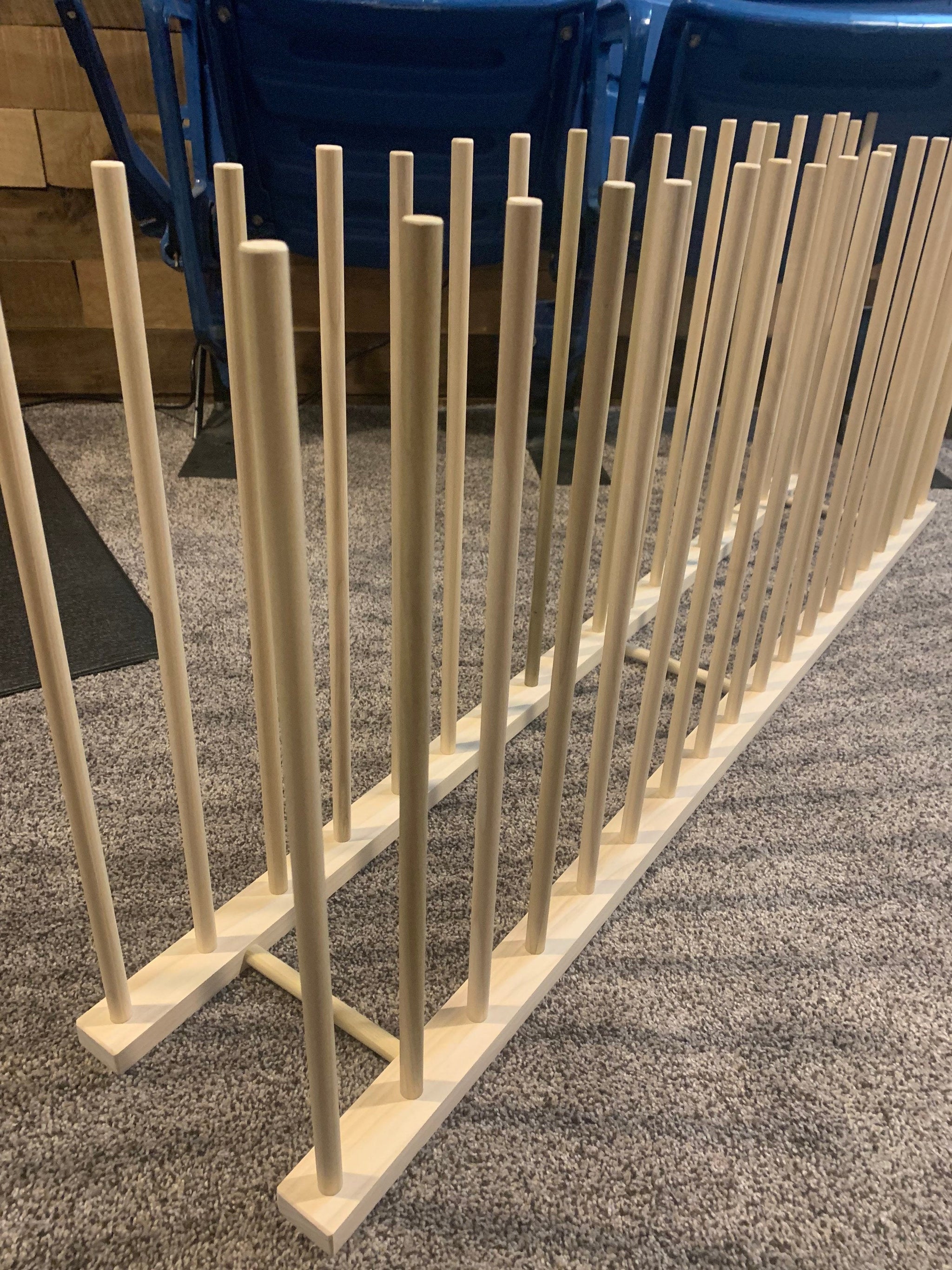 Art Storage Rack - 46" long by 8" wide with 18" tall dowels – Dowel ...